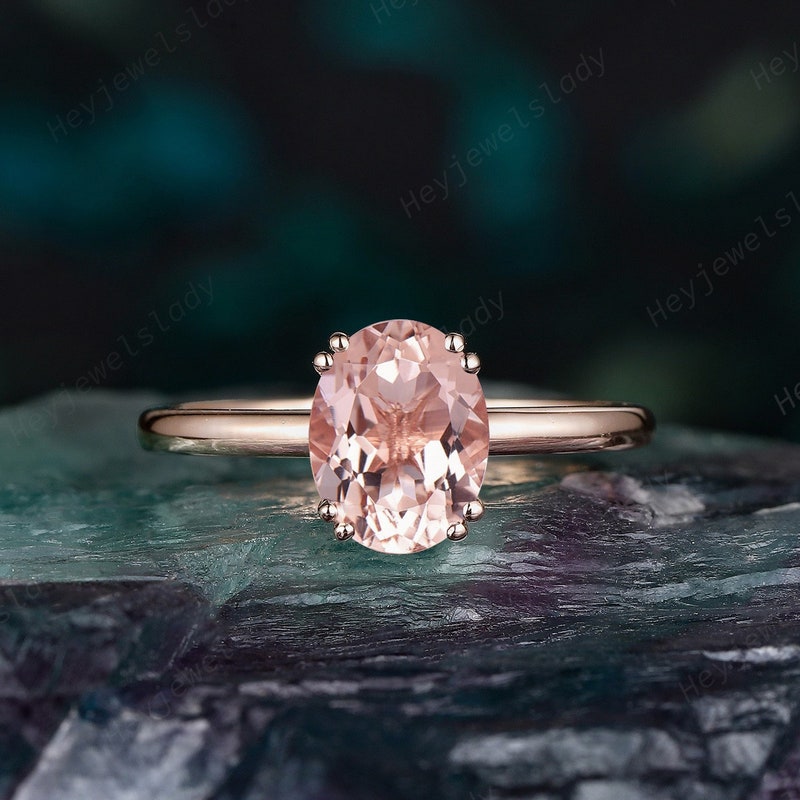 Morganite Solitaire - Etsy