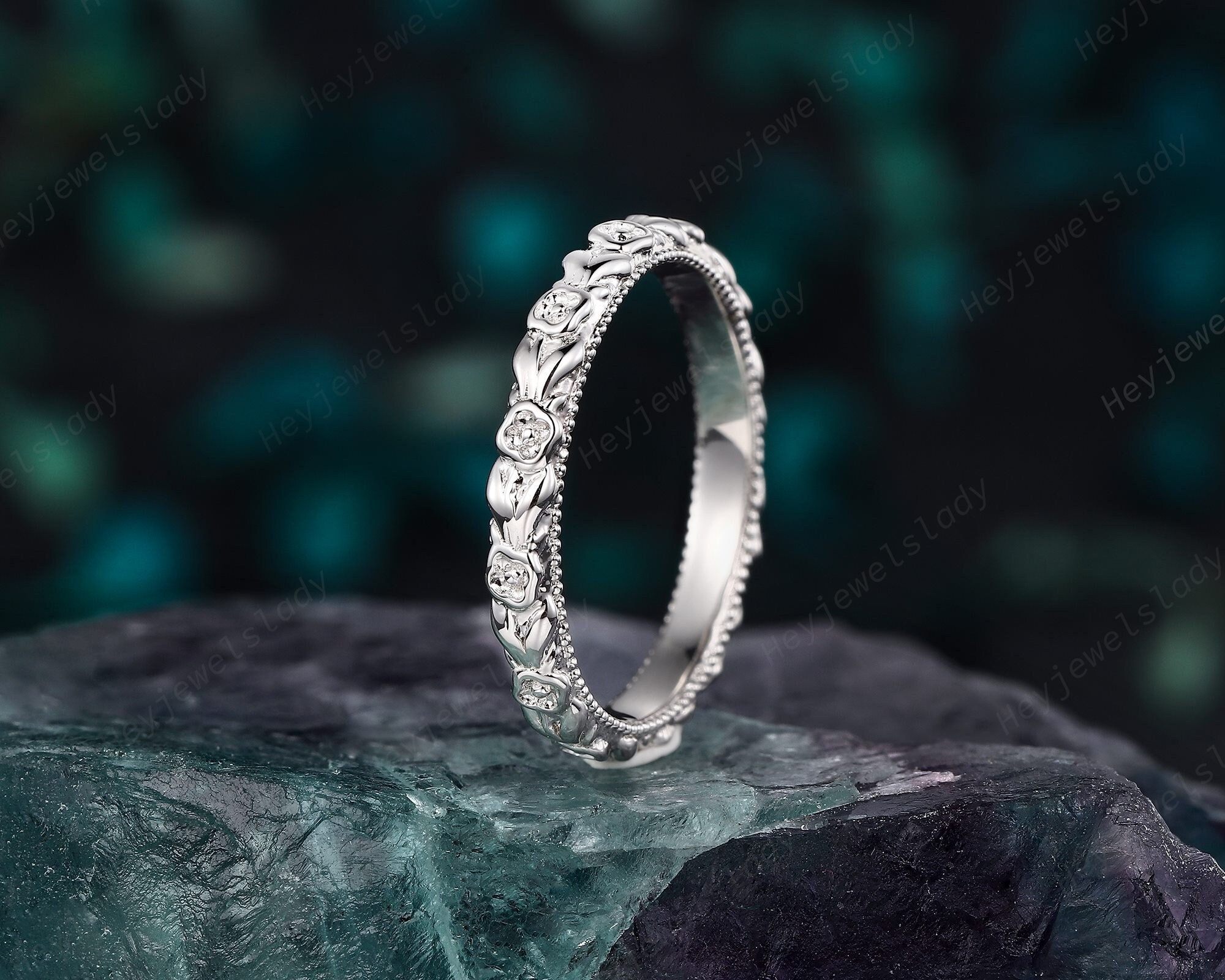 Womens Platinum Ring Etsy