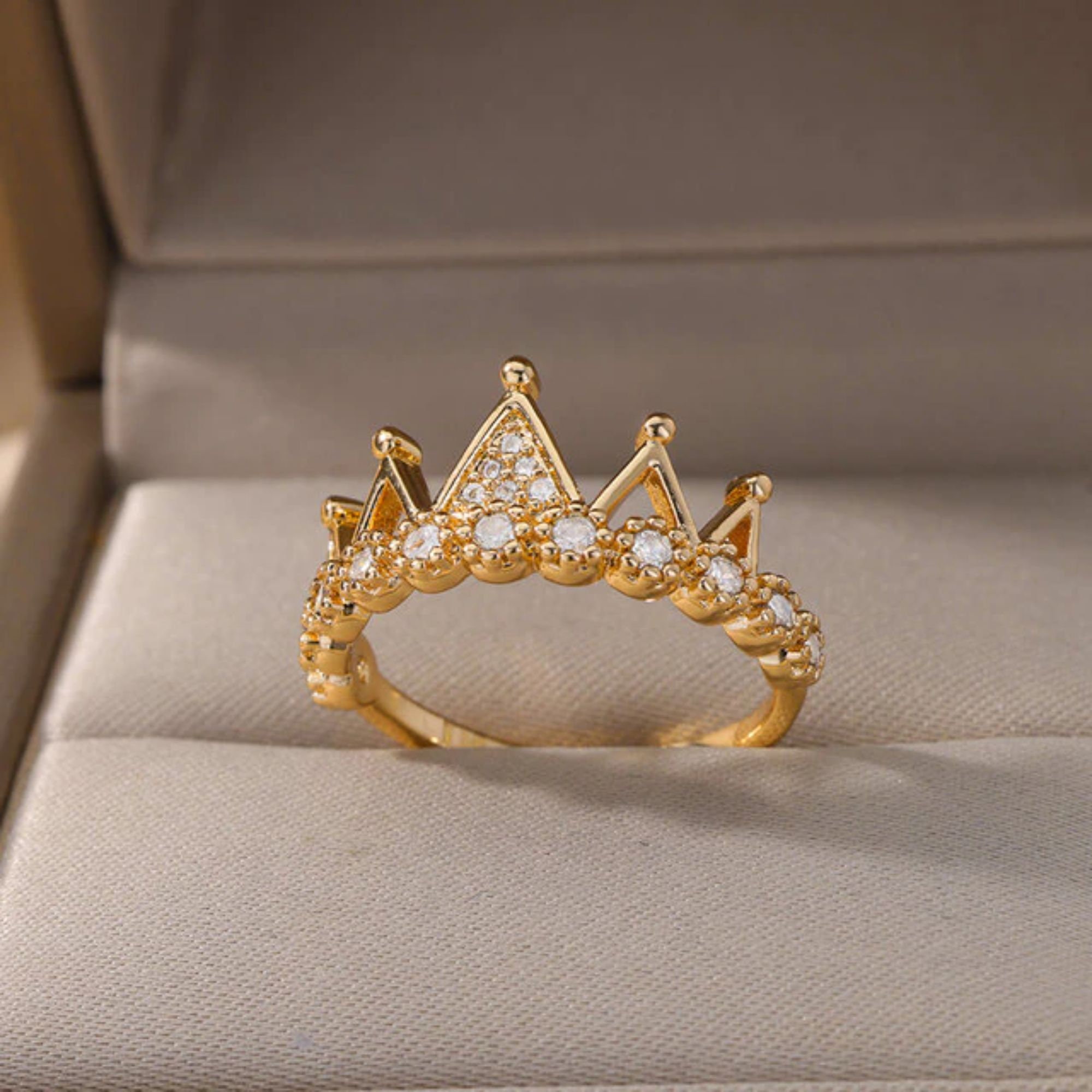 Gold Princess Crown Ring