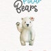 Polar Bear Watercolor Clipart, Cute Baby Shower Graphics, Nursery Decor ...