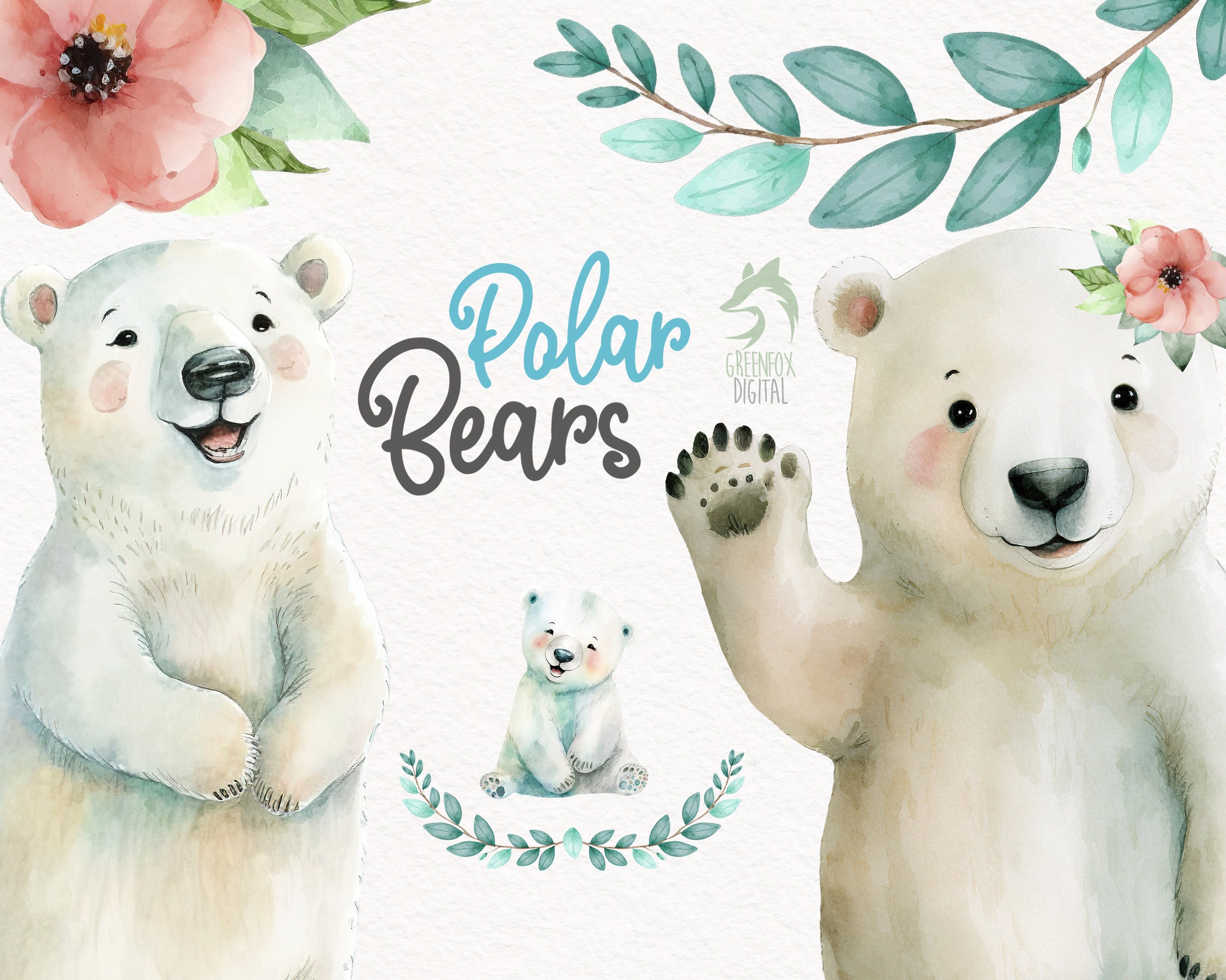 Baby Polar Bear Clip Art