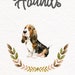 Basset Hound Watercolor Clipart, Cute Dog Nursery Decor Wall Art ...