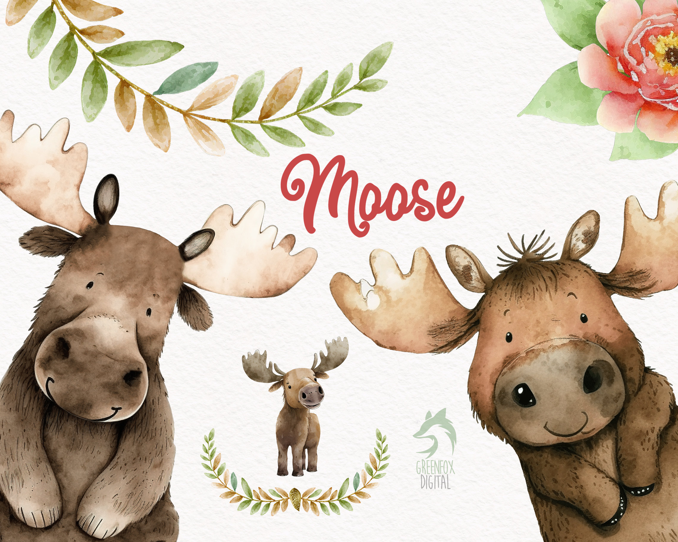 Cute Moose Clipart