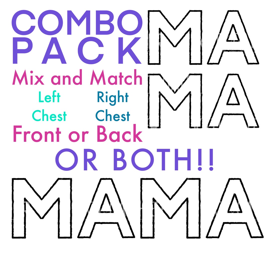 Mothers Day MAMA Outline Design and Square Design COMBO PACK, Digital ...
