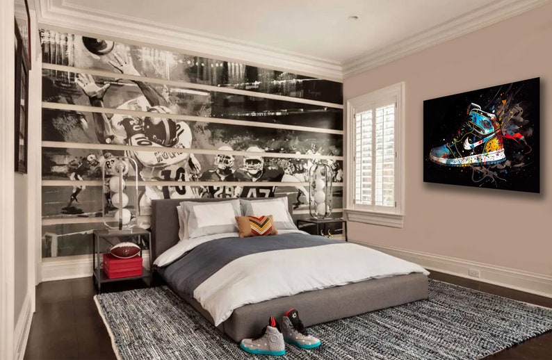 Nike Jordan Graffiti Art – Modern Sneaker Color Splash Canvas - Etsy UK