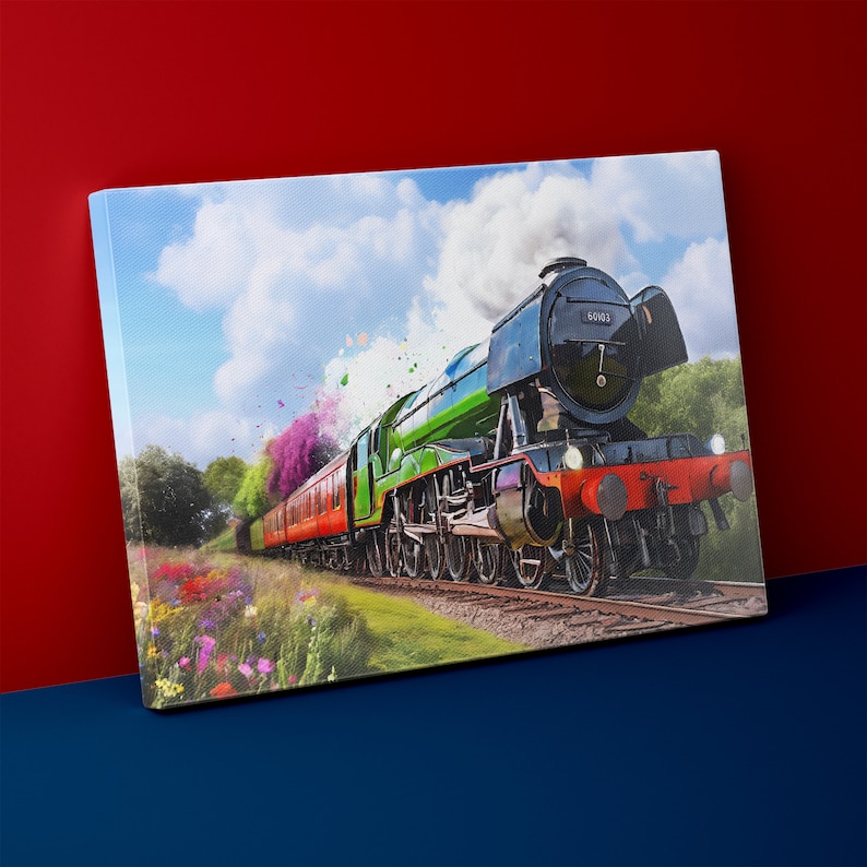 Flying Scotsman Canvas Print: Classic Steam Train Wall Art - Etsy UK