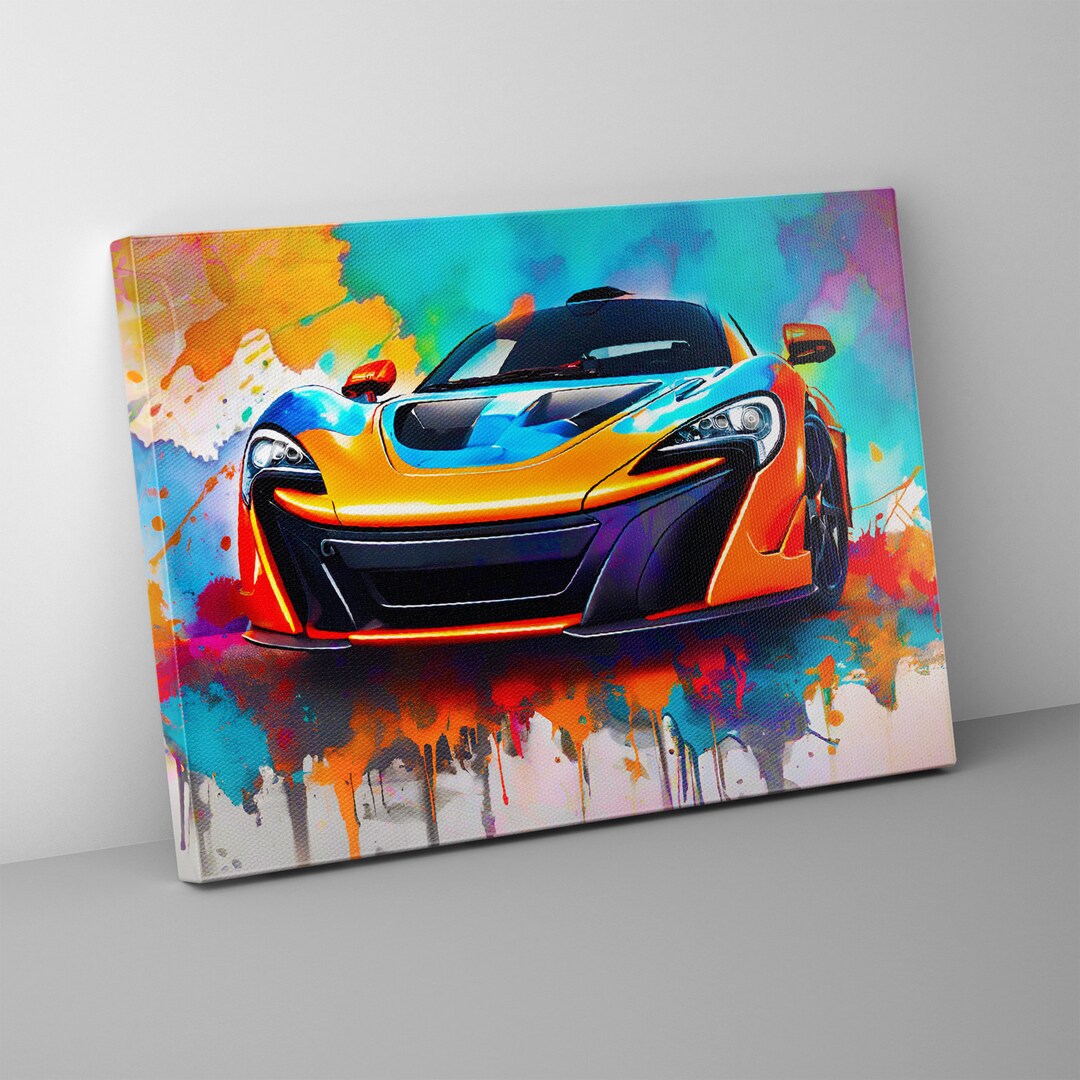 Mclaren P1 Hybrid Supercar Canvas Art Poster Iconic Car Posters for Men ...