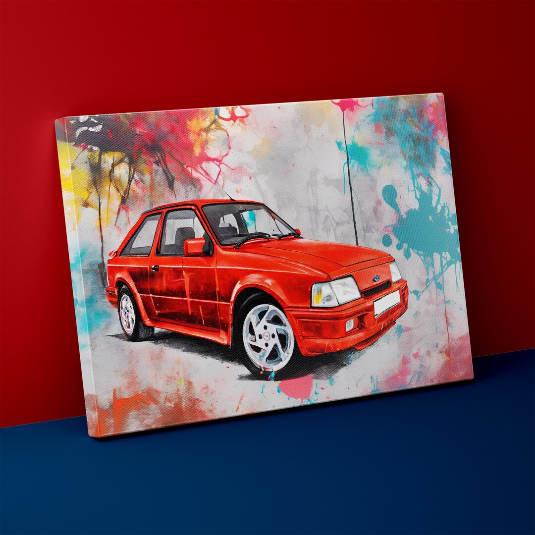 Ford Escort RS Turbo / Ford Xr3i Classic Canvas Art Print - Iconic Ford ...