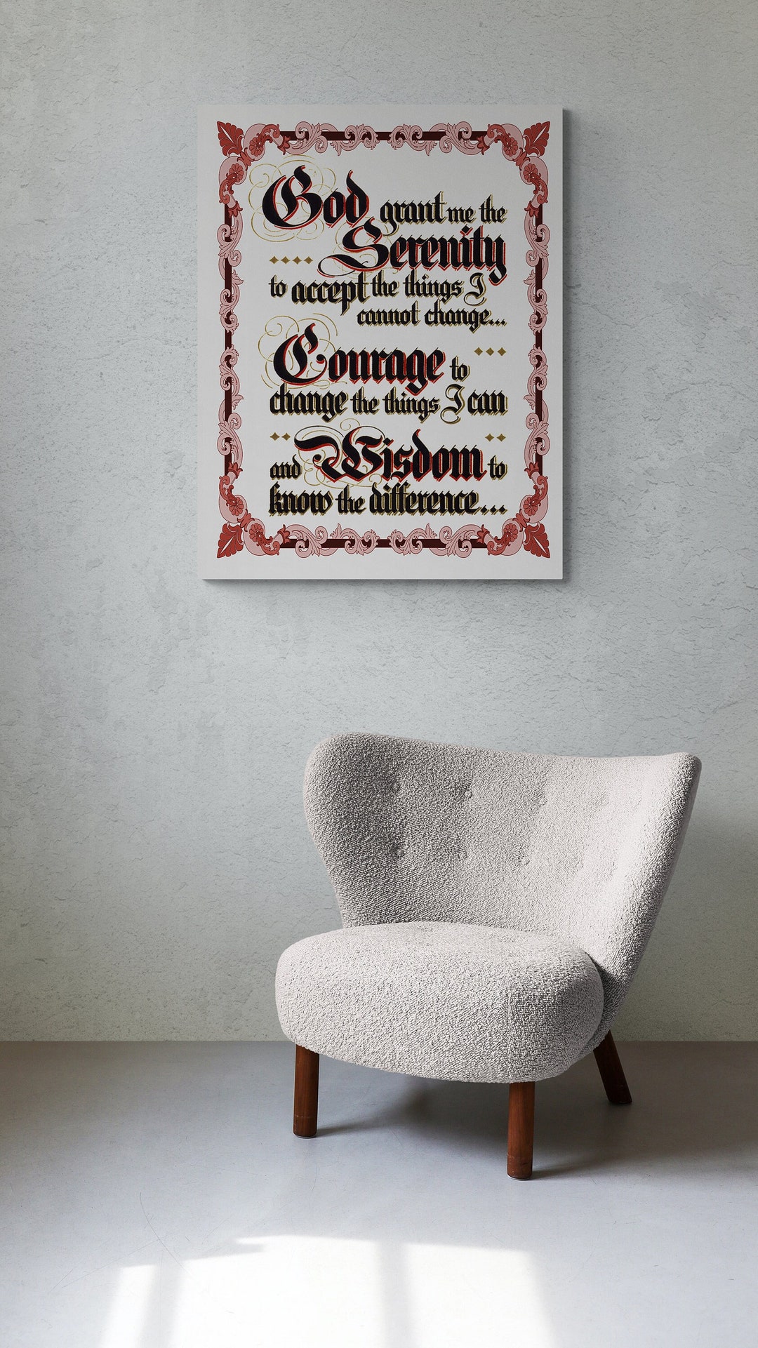 Traditional Serenity Prayer Canvas Wall Art - Canvas Print Motivational ...