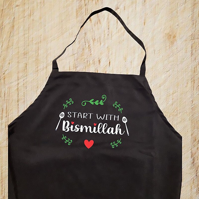 Bismillah Kitchen Apron Eid Ramadan Mubarak Kareem Gift Happy Al Adha ...