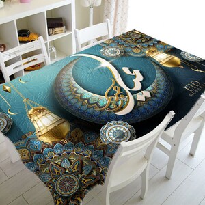 Eid Decoration Tablecloth Muslim Ramadan Decoration Tapestry Islamic ...