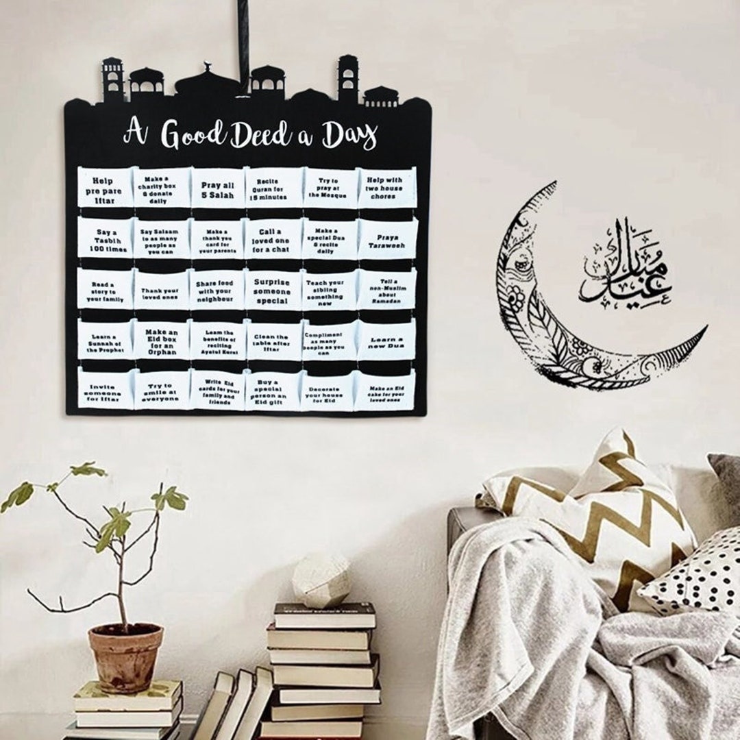 Ramadan Countdown Felt Calendar Eid Mubarak Decorations for - Etsy