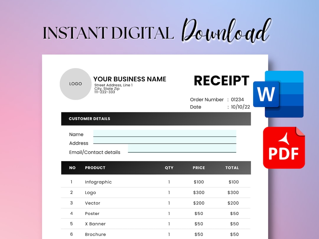 Professional Sales Invoice. Sales Receipt. Order Receipt. Payment ...