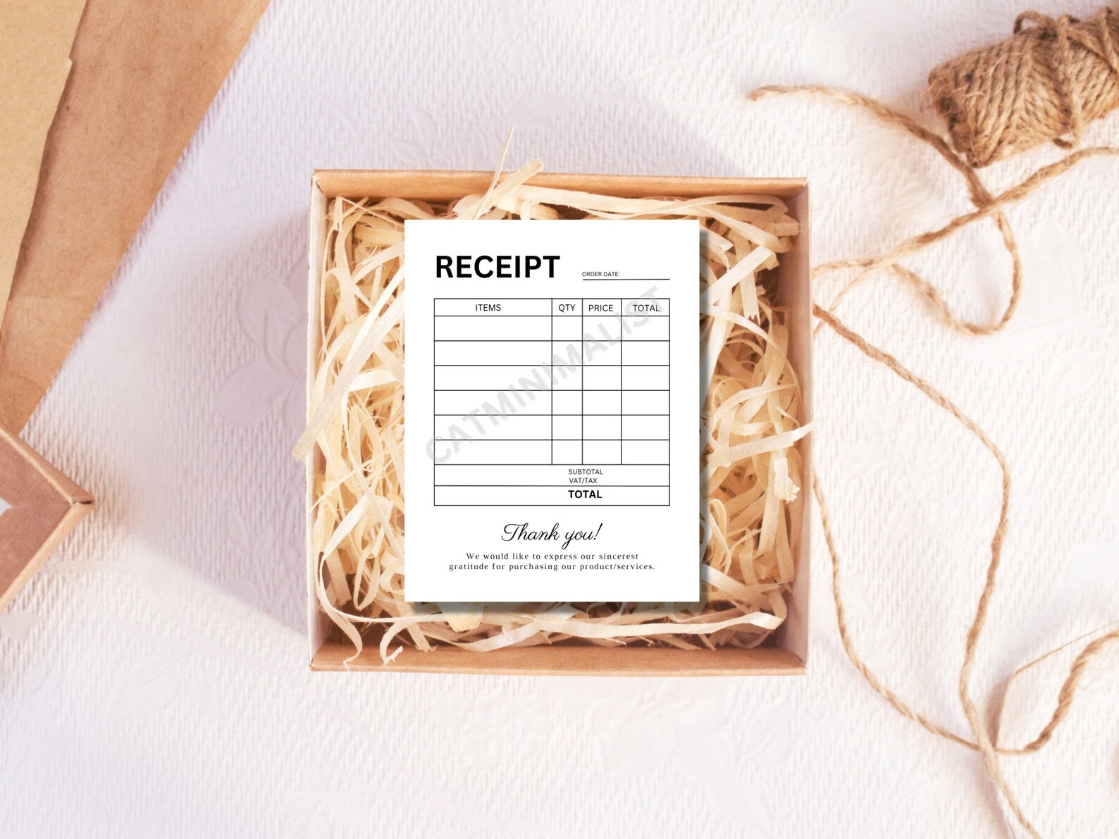 Business Receipts Digital Download | Receipts for Small Businesses ...