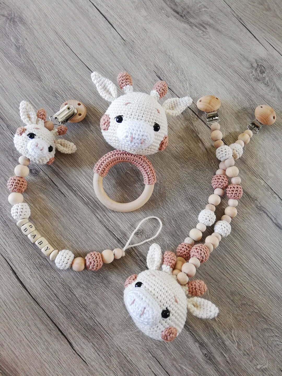 Amigurumi Giraffe Set, Giraffe Sleeping Companion, Giraffe Rattle ...