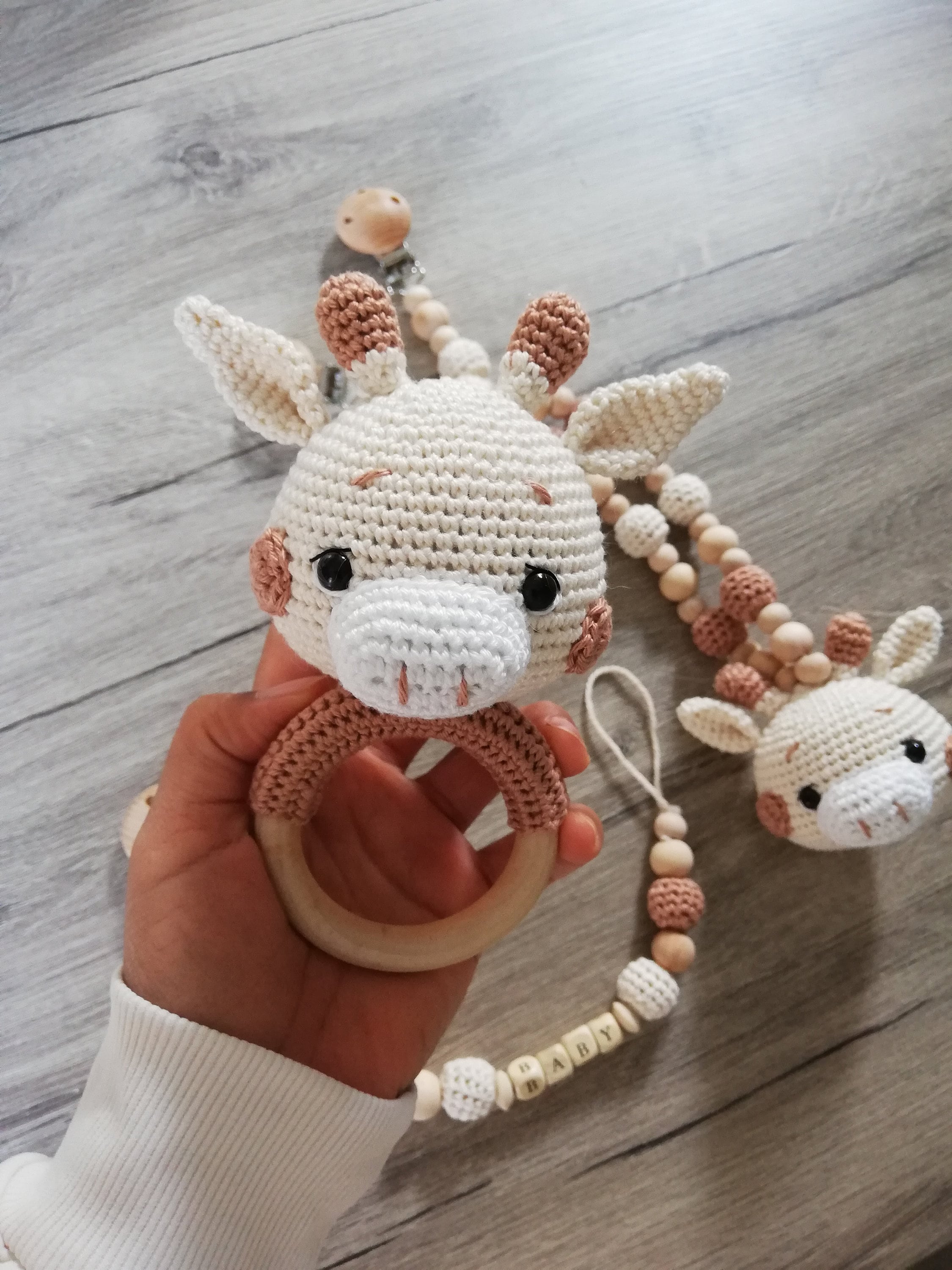 Amigurumi Giraffe Set, Giraffe Sleeping Companion, Giraffe Rattle ...