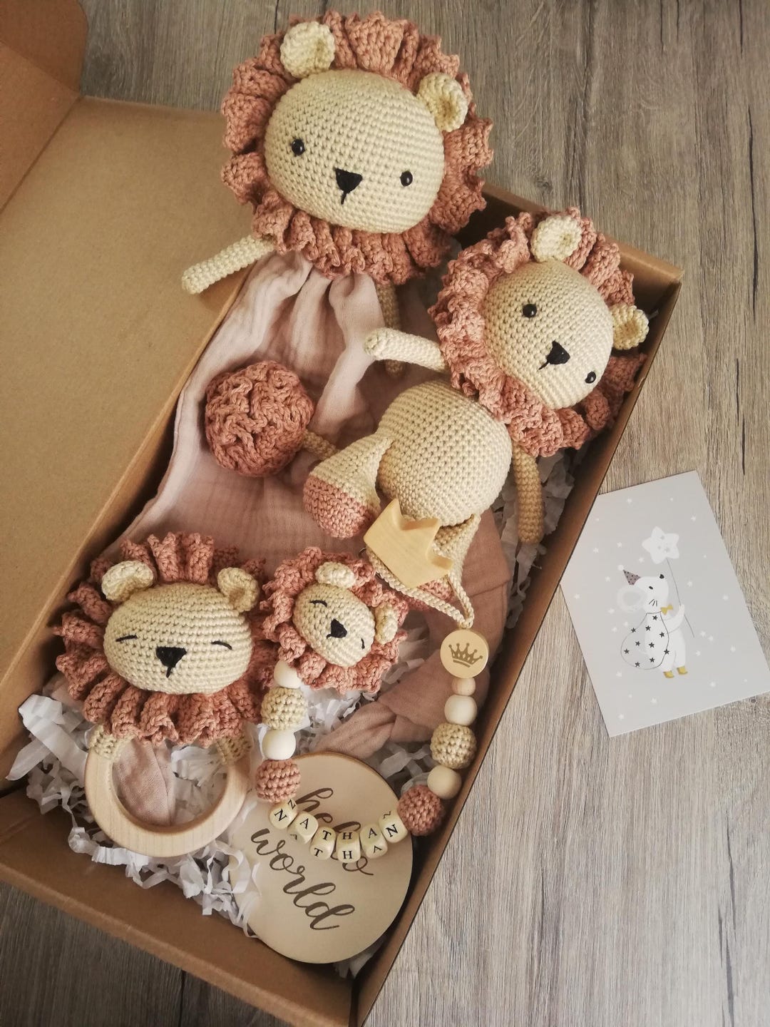 Amigurumi Lion Doll Set, Crocheted Lion Toy, Handmade Lion Doll Set ...