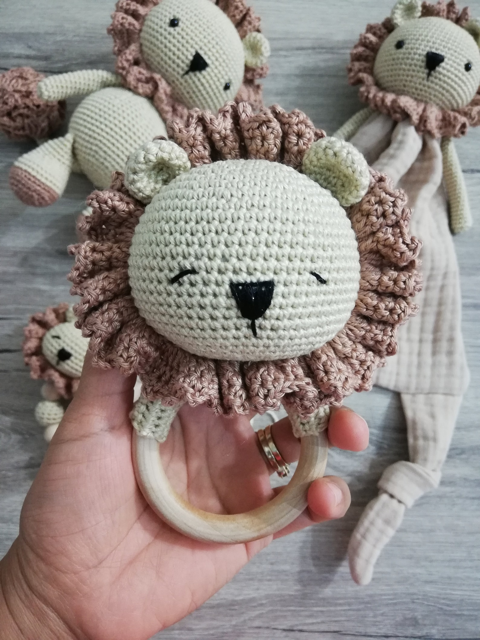 Amigurumi Lion Doll Set, Crocheted Lion Toy, Handmade Lion Doll Set ...