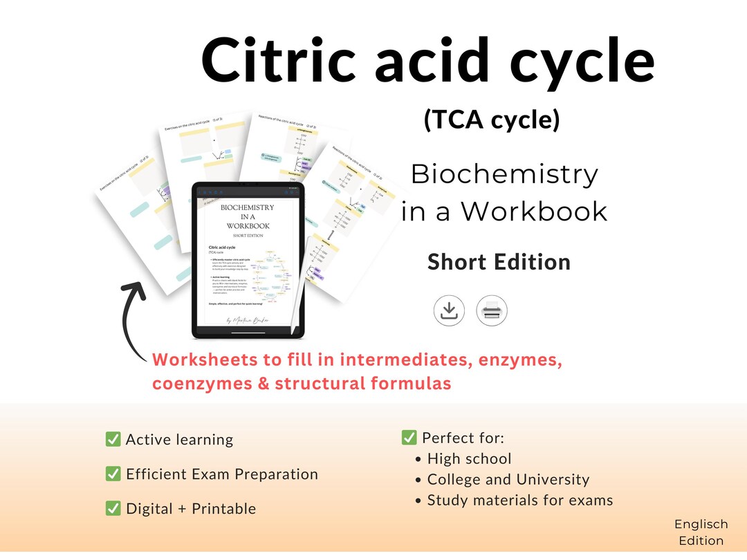 Learn Citric Acid Cycle (TCA Cycle) – Biochemistry Workbook ...