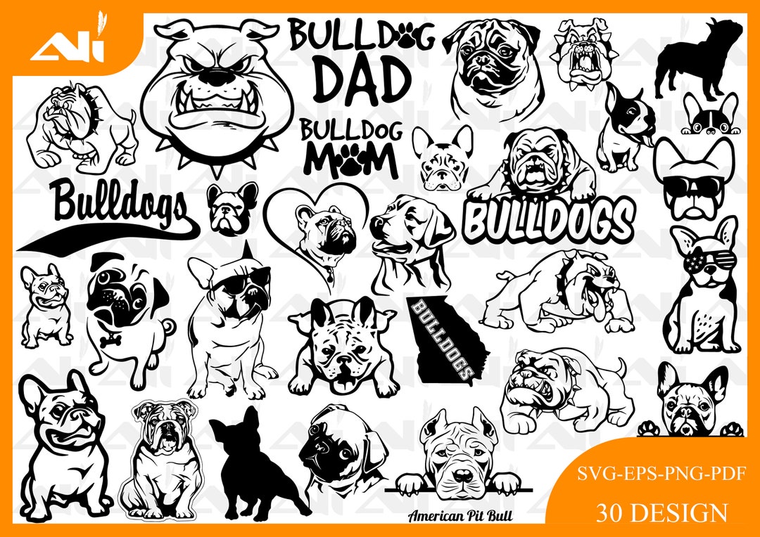 Bulldogs SVG Bundle // Buldogs // Svg Eps Png Pdf // Digital - Etsy