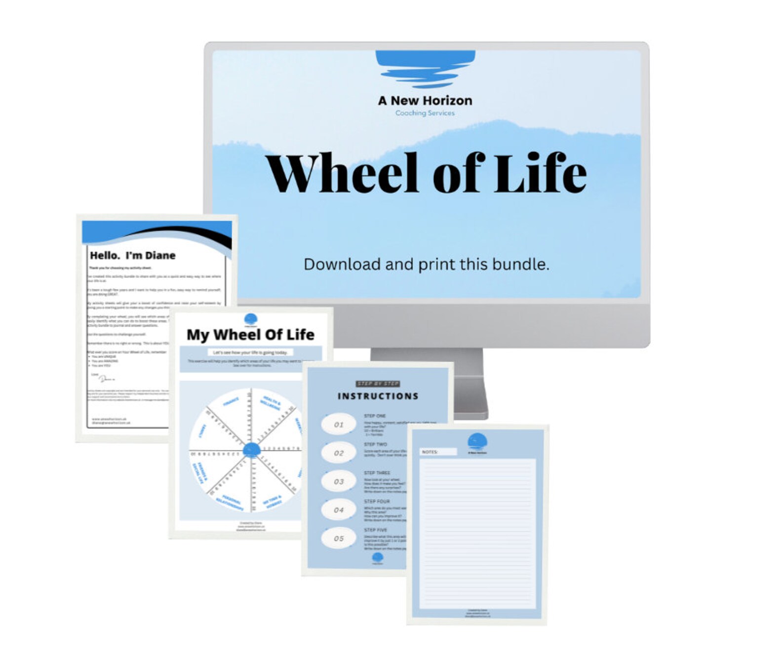 Download PDF Activity Sheet|boost Self Esteem Printable|wheel of Life ...
