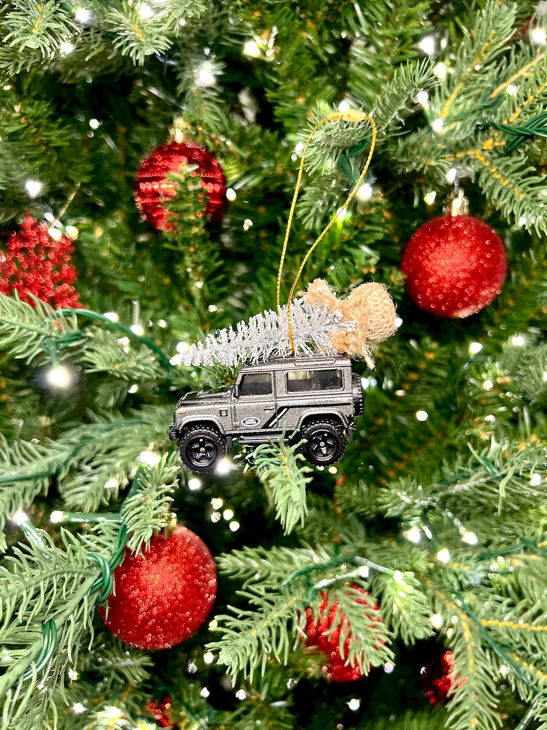 Land Rover Defender Christmas Ornament 1 64 Diecast Hotwheels Land ...