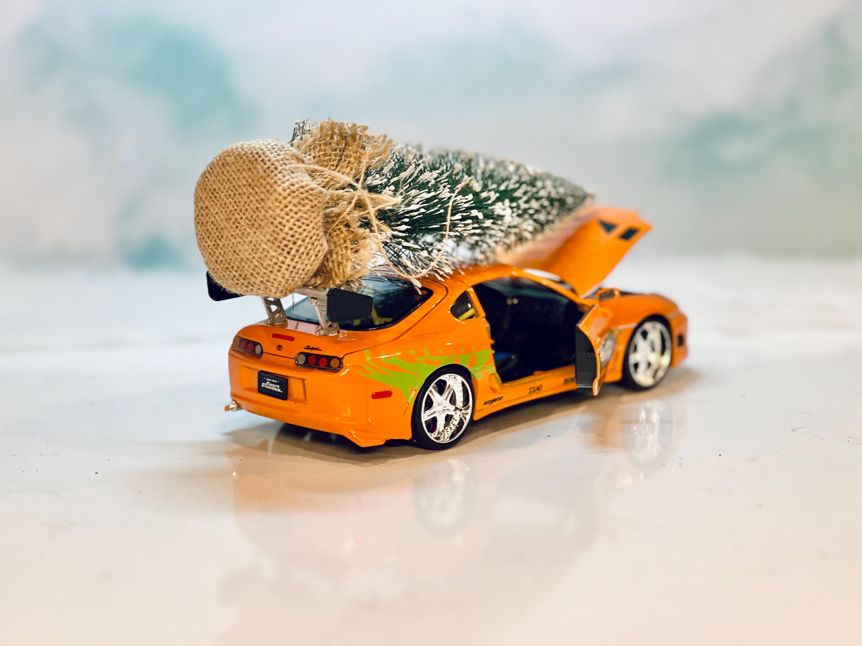Diecast Toyota Supra With Christmas Tree, 1/24 Scale Movie Car - Etsy