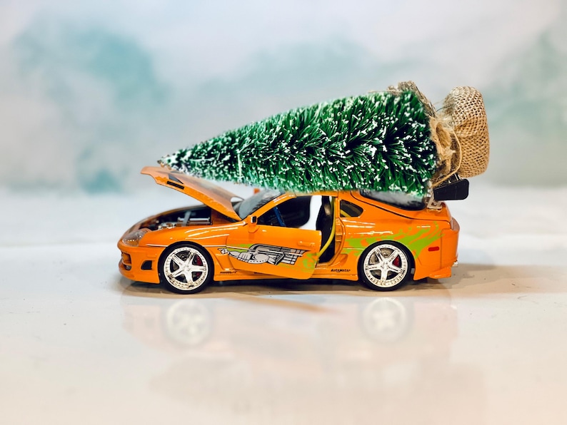 Diecast Toyota Supra With Christmas Tree, 1/24 Scale Movie Car - Etsy