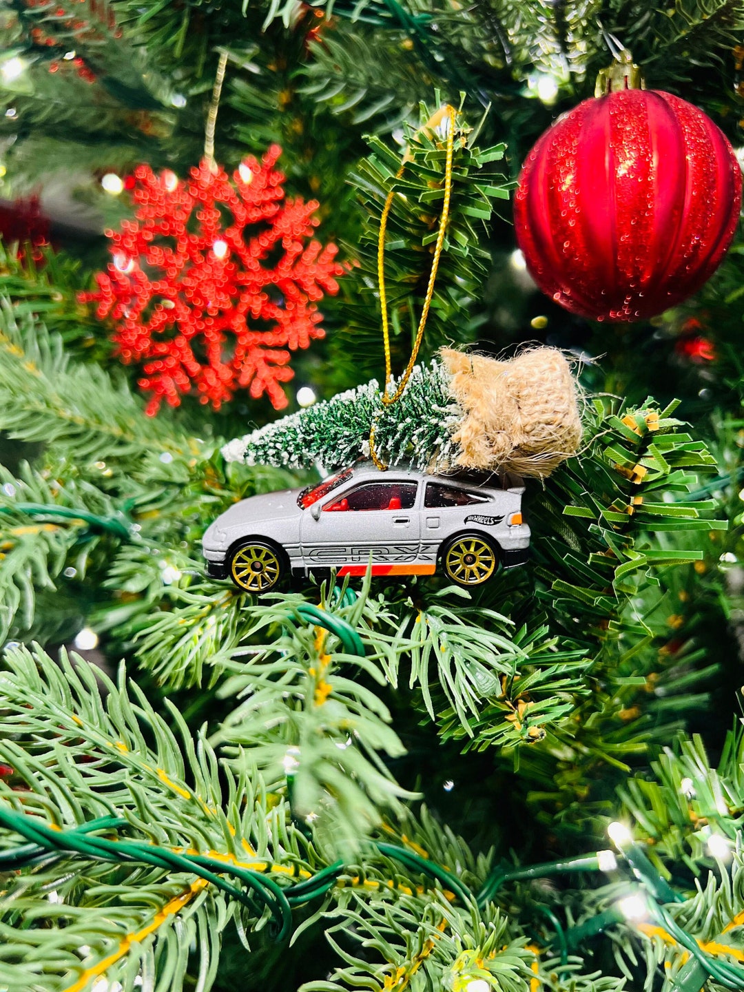 88 Honda CRX Christmas Ornament 1:64 Hotwheels Diecast JDM Stocking ...