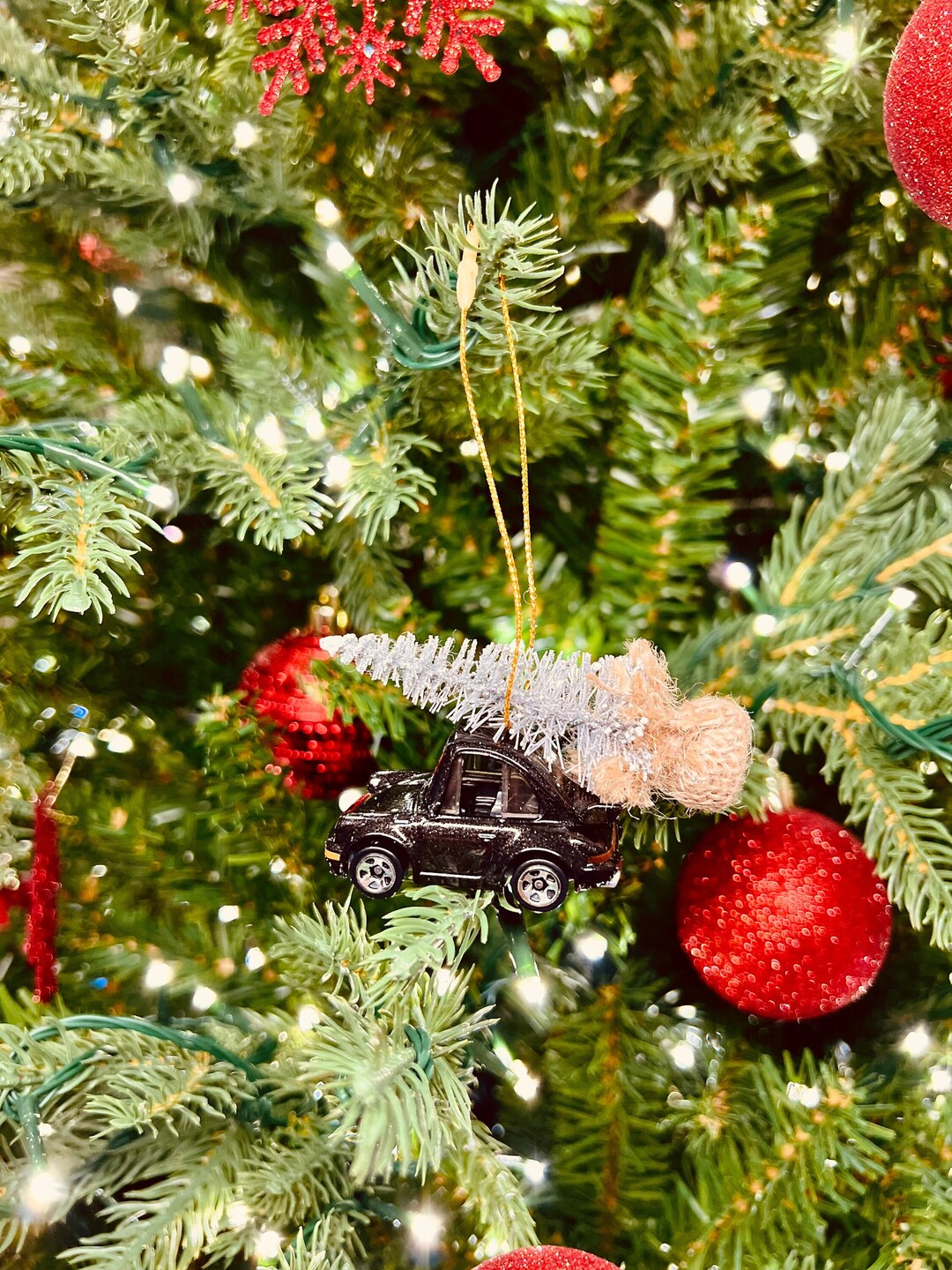 1 64 Mini Porsche 911 Turbo Christmas Ornament Chibi Style Car Black ...