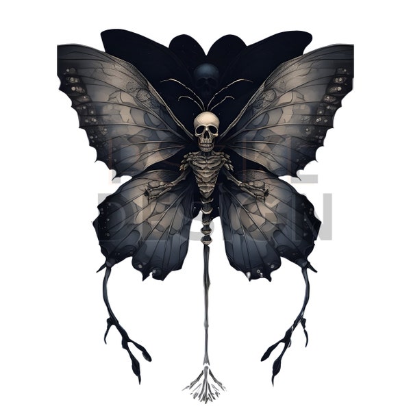 Skull Butterfly - Etsy