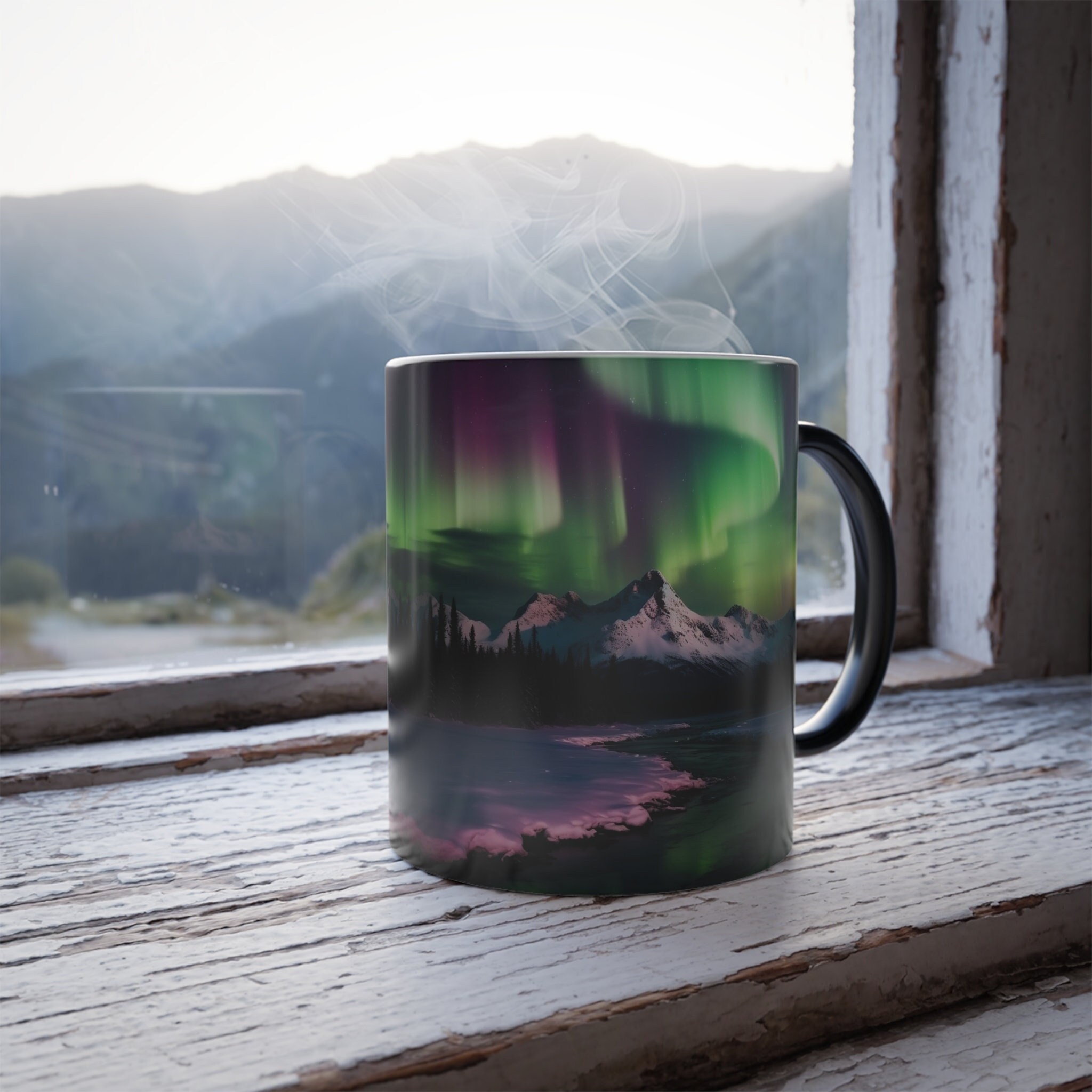 Northern Lights Color Changing Mug, Aurora Borealis Mug, Astronomer ...