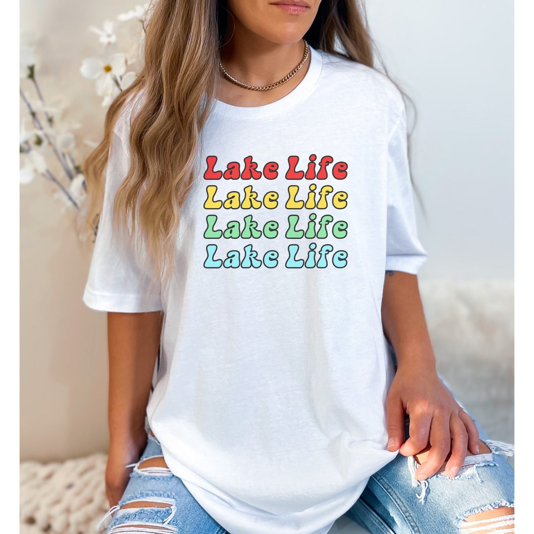 Lake Life Shirt Retro Lake T-shirt Lake Gift for Traveler Travel Lover ...