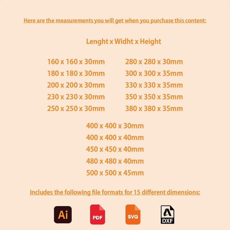 15 Different Sizes Corrugated Cardboard Pizza Box Templates - Digital ...