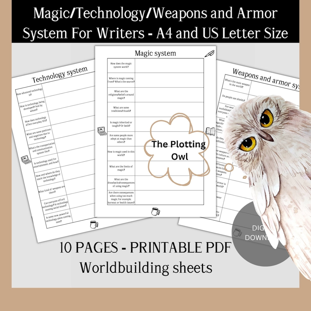Digital Printable Magic System Technology Weapons Armor Sheets for ...