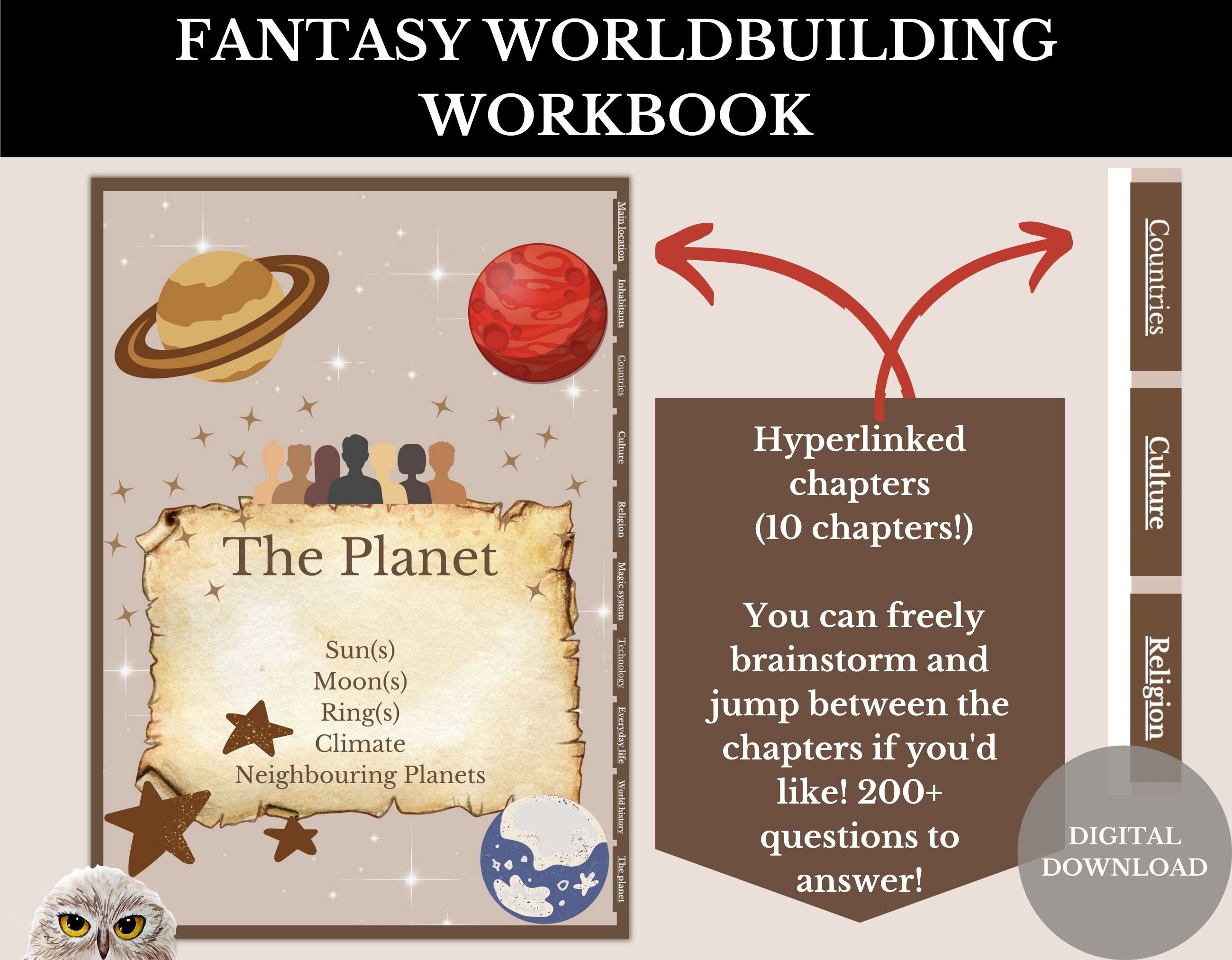 Digital or Printable Fantasy Worldbuilding Workbook Magic System Guide ...
