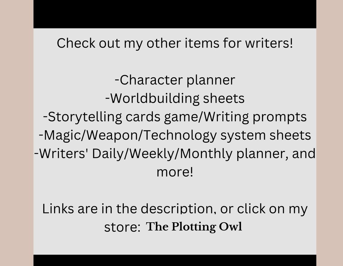 Digital Printable Worldbuilding Workbook Sheets Writers Authors Book ...