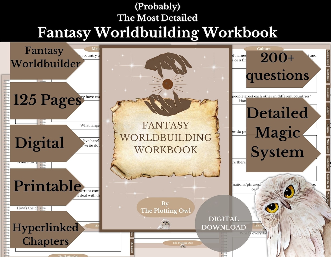 Digital or Printable Fantasy Worldbuilding Workbook Magic System Guide ...
