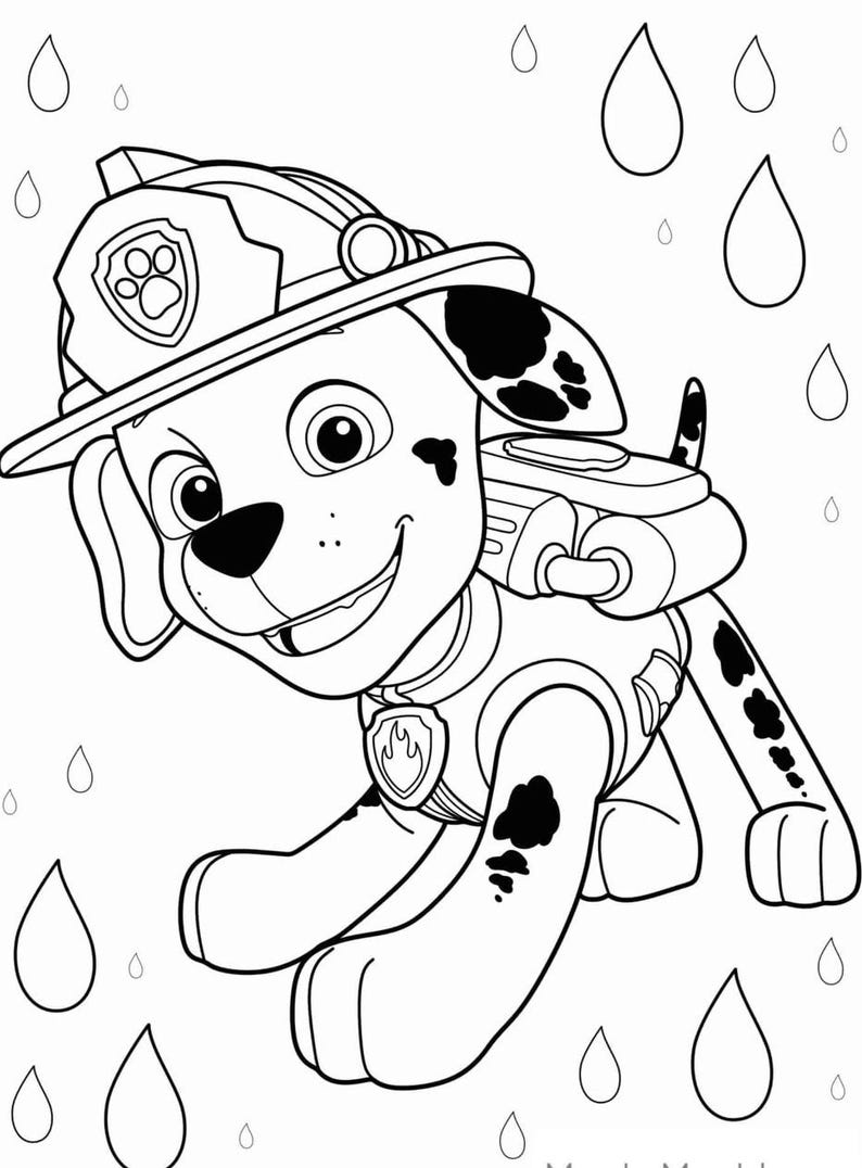 Paw Patrol Coloring Pages PDF – Chase, Skye & Marshall Printable Fun ...