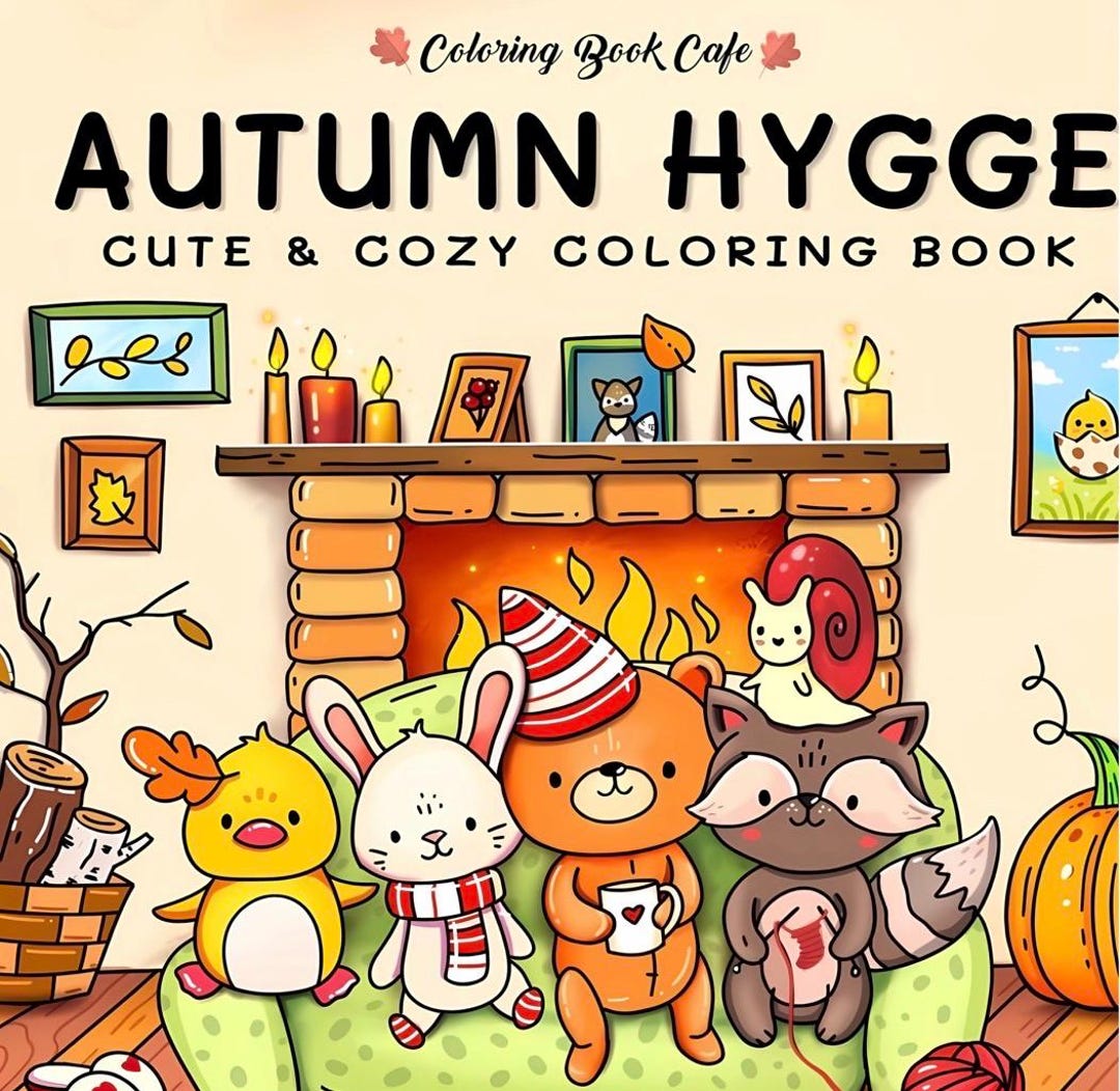 Cute and Cozy Coloring Book for Adults & Kids – Relaxing, Cute, Cozy ...