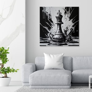 Chess Wall Art, Wall Decor, Canvas or Poster, Chess Decor, Chess Pieces ...