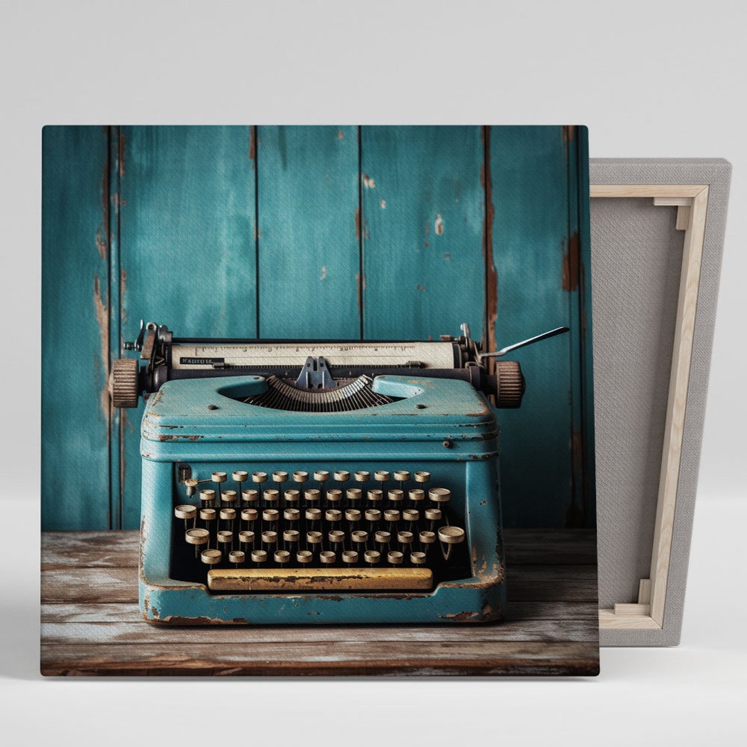 Typewriter Wall Art, Canvas or Poster, Typewriter Art, Vintage Office ...