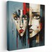 Abstract Two Face Art Canvas or Poster Modern Wall Decor - Etsy