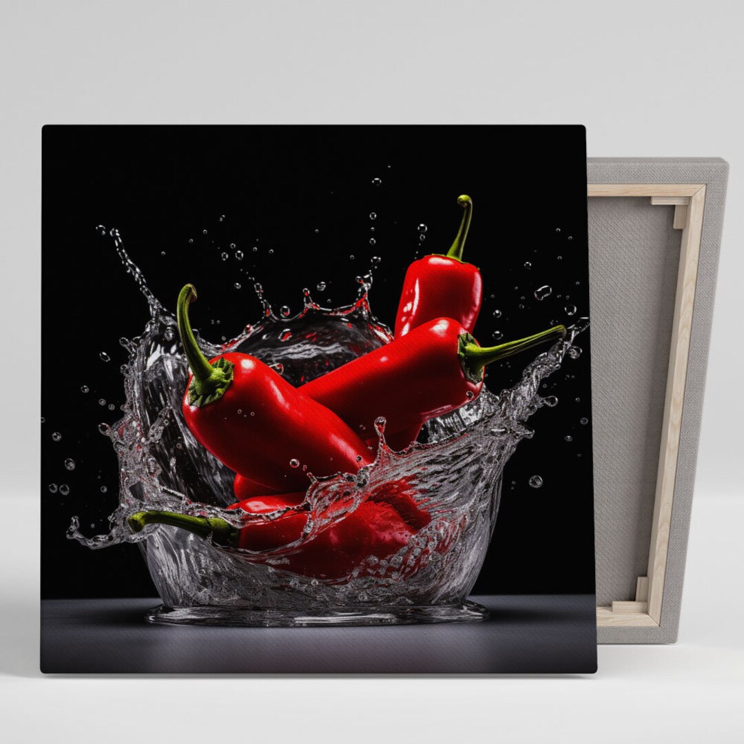 Red Chili Wall Decor, Canvas or Poster, Appetite for Art, Savory Still ...