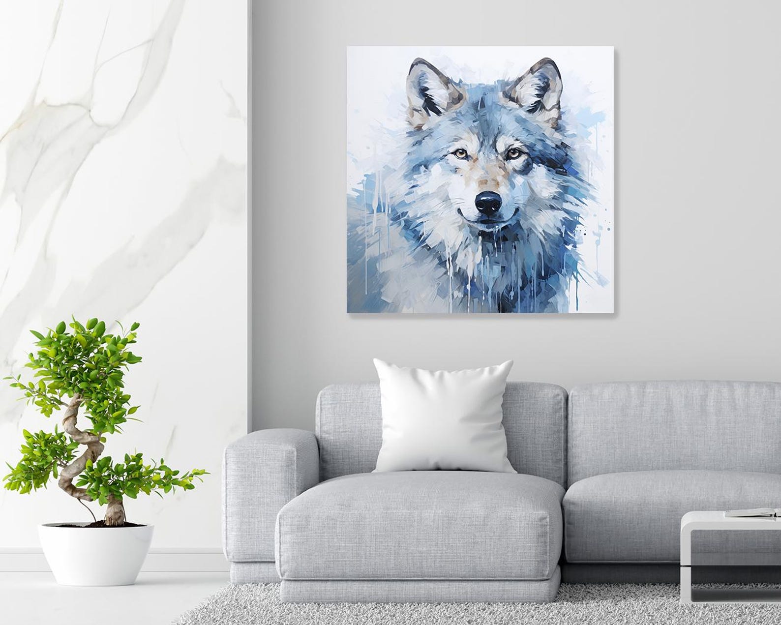 Arctic Wolf Enigma Wall Art, Canvas or Poster, Contemporary Nature ...