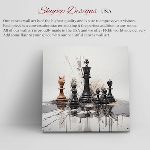 Abstract Chess Art, Canvas or Poster, Minimalistic Art, Chess Art ...