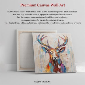 Majestic Stag Spectrum Art, Canvas or Poster, Contemporary Decor ...