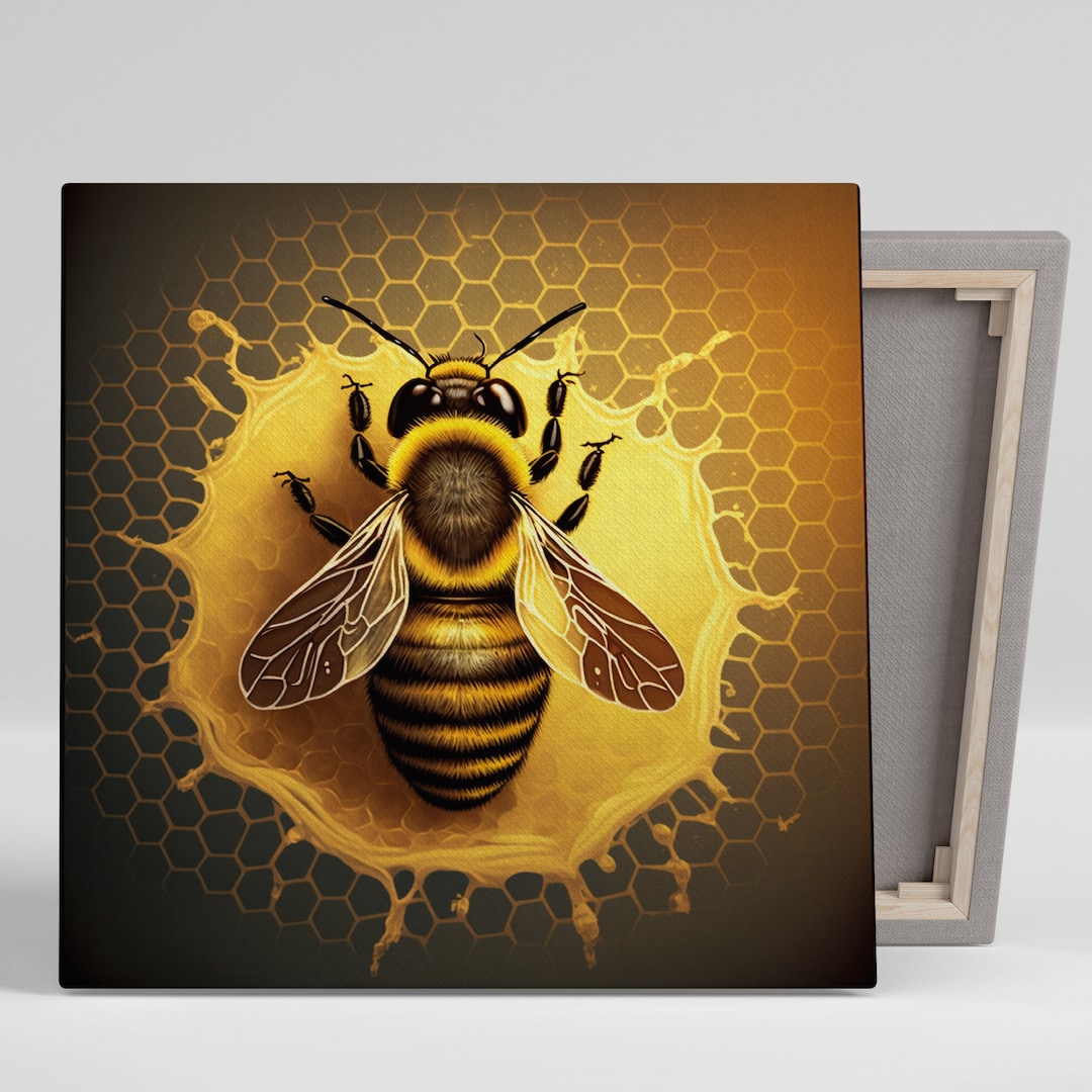 Honey Bee Wall Decor, Canvas or Poster, Buzzing With Style , Wall Decor ...