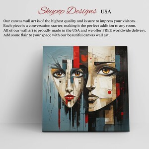 Abstract Two Face Art Canvas or Poster Modern Wall Decor - Etsy