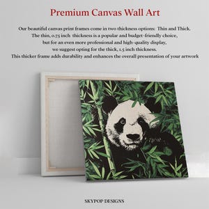 Panda Art, Canvas or Poster, Nature Animal Modern Minimalist Decor ...